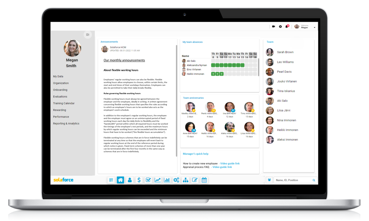 Human Capital Management / All-in-one HR solution » Solaforce