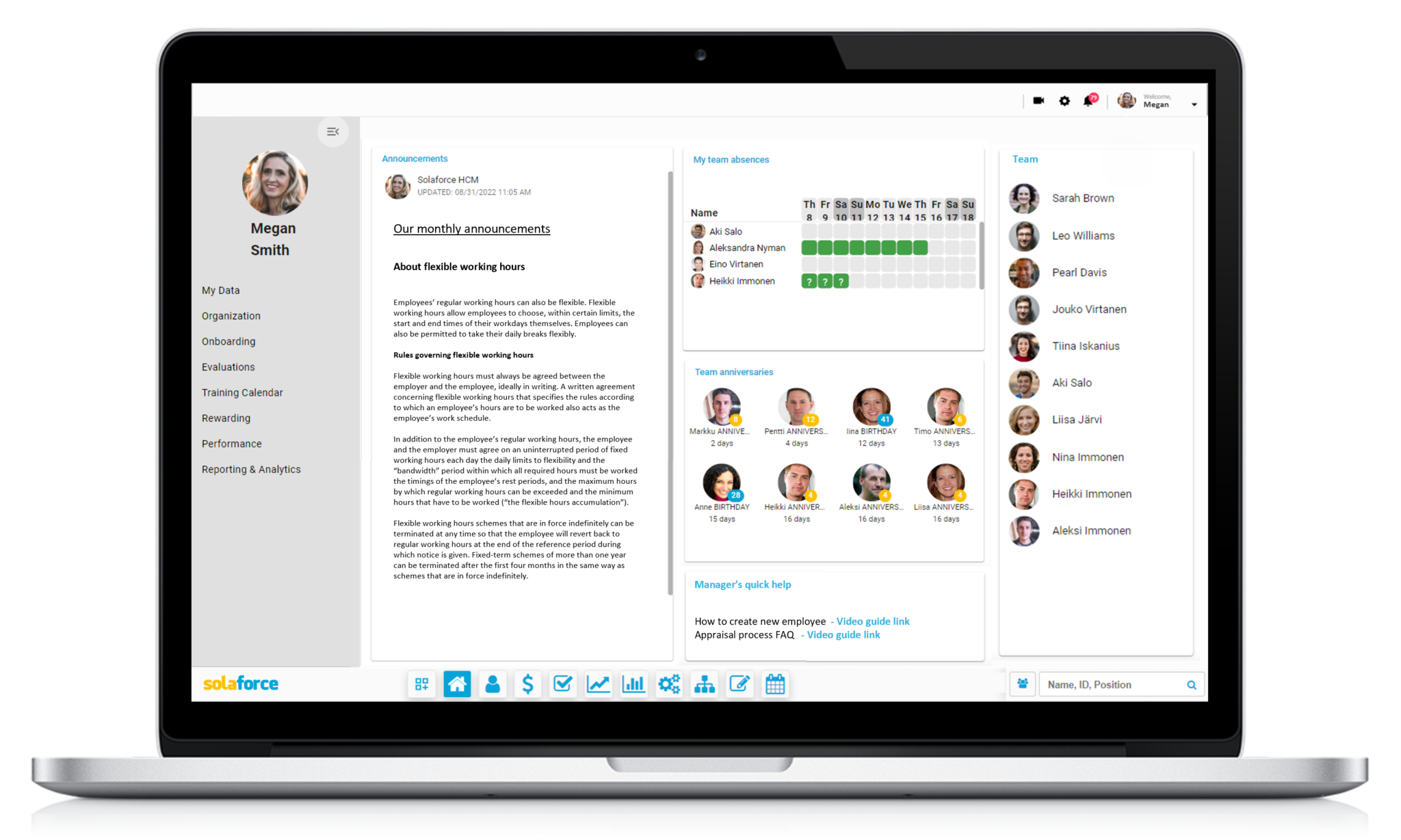 Human Capital Management / All-in-one HR solution » Solaforce